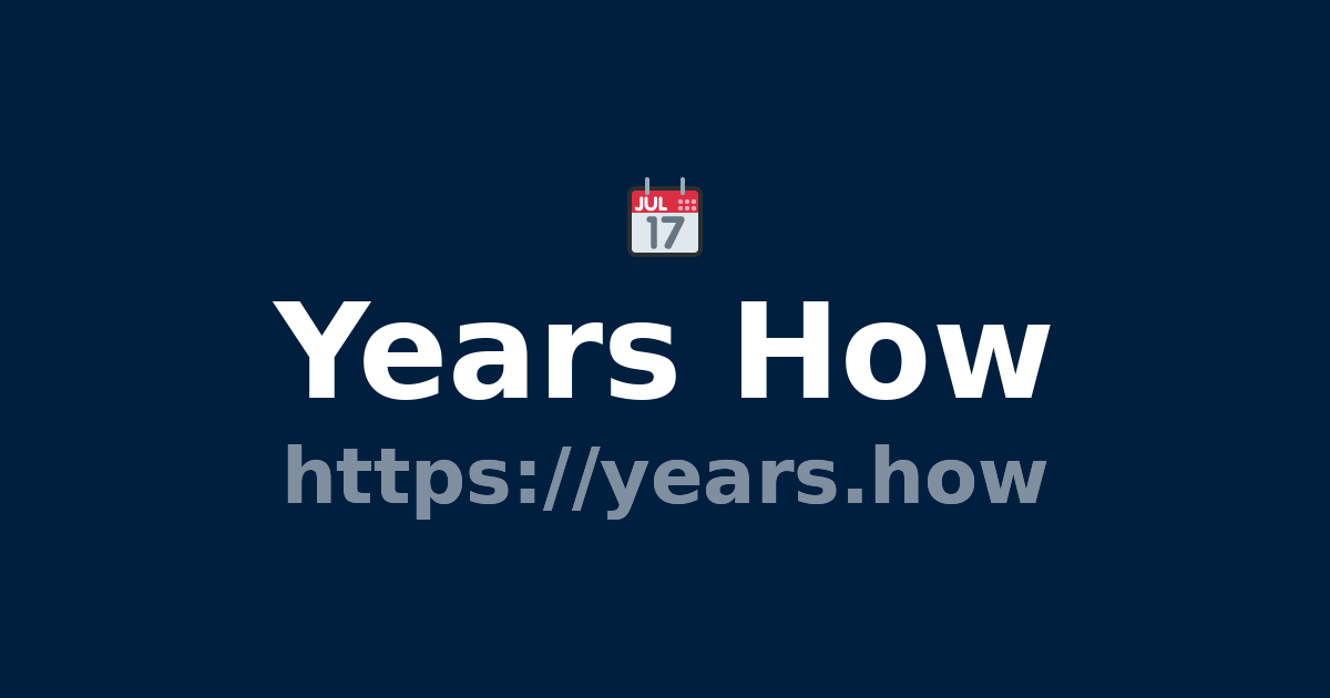 Years How